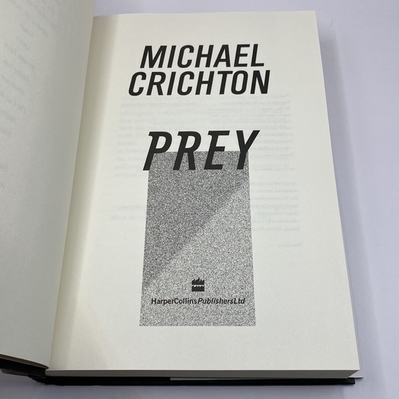 Harper Collins Publishers | Accents | Prey A Novel Hardcover By Michael Crichton | Poshmark